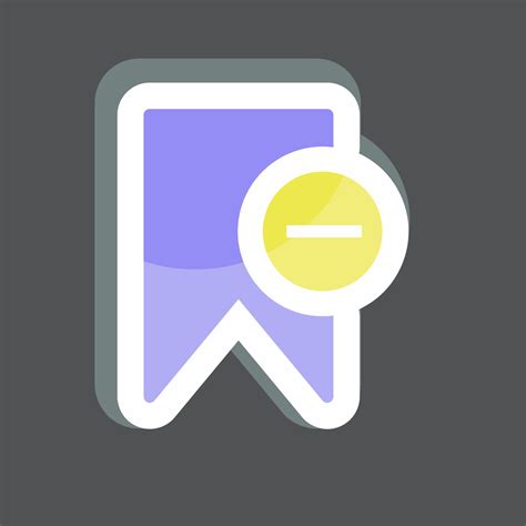 Sticker Delete Bookmark Suitable For User Interface Symbol Simple Design Editable Design
