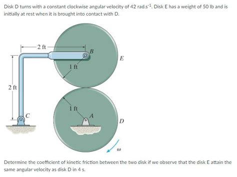 Solved Disk D Turns With A Constant Clockwise Angular