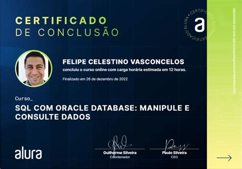 16 Oracle Database Sql Felipe Vasconcelos