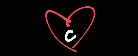 Heart C Letter Logo Design