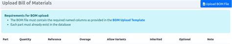 New Bom Upload Tool · Issue 2617 · Inventreeinventree · Github