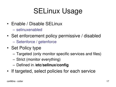 Ppt Selinux Powerpoint Presentation Free Download Id4280578