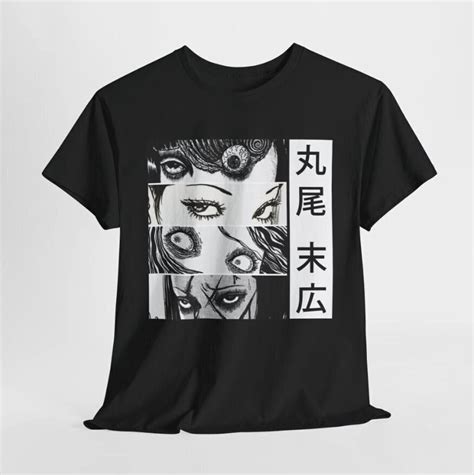 Creepy Girl Eyes Spiral Horror Manga Shirt Horror Lovers Manga Unisex