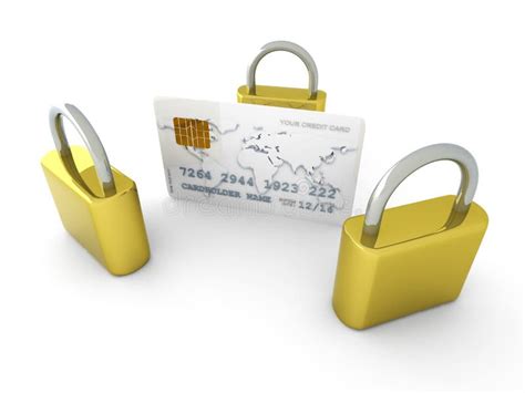 Secure Credit Card Minimal Vector Icon Stock Vector Illustration Of