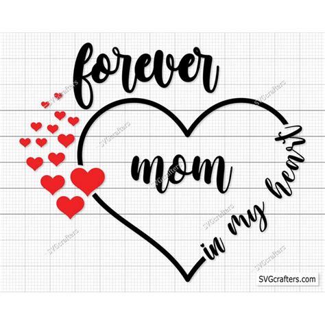 Mom In Loving Memory Svg Memorial Svg Forever In My Heart Inspire