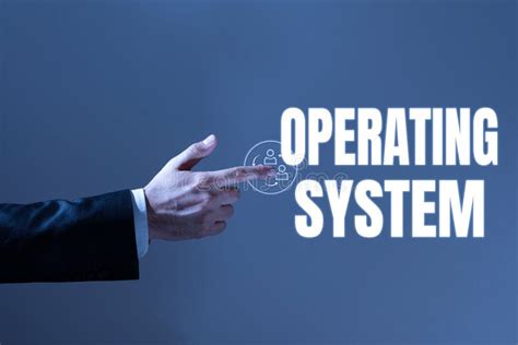 Sign Displaying Operating System Word For Software That Supports A Computer S Is Basic