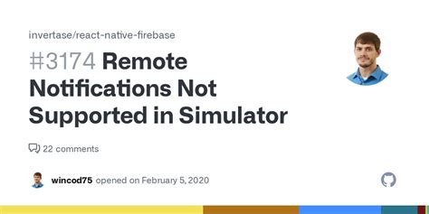 Remote Notifications Not Supported In Simulator · Issue 3174