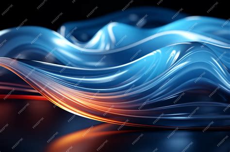 Premium Photo Abstract Wallpaper Blue 3d Effect Light