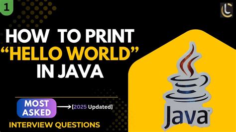 How To Write First Java Program Hello World Tutorial Youtube