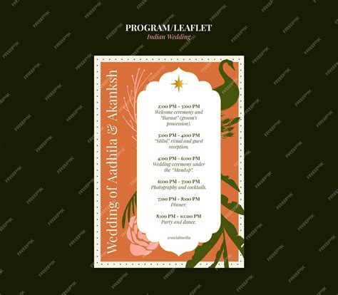 Indian Wedding Template Design Premium Psd