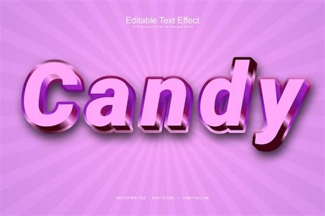 Premium Vector Candy 3d Editable Text Effect Vector