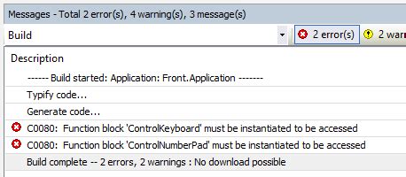 Libraries Codesys Error Function Block Must Be Instantiated To Be