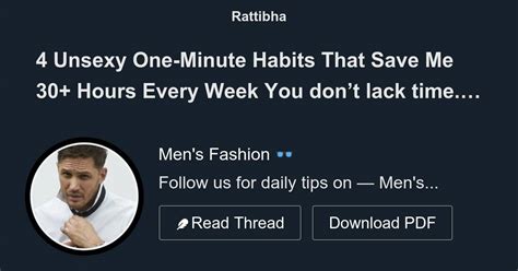 4 Unsexy One Minute Habits That Save Me 30 Hours Every Week Thread