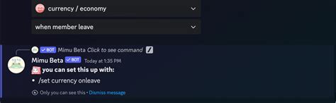 Currency Economy Mimu Bot