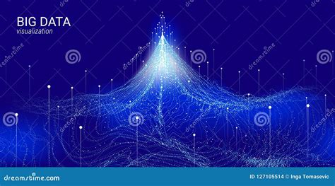 Wave 3d Big Data Visualization Analysis Infographic Stock Vector Illustration Of Innovation