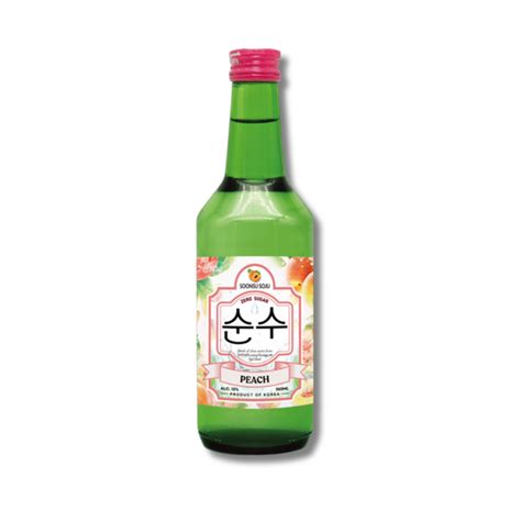 Soju Peach Zero Sugar Soonsu 360ml Nam An Market