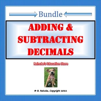 Adding And Subtracting Decimals Digital Resources Bundle Save