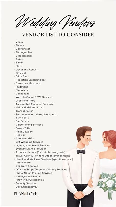 Vendors For A Wedding Artofit