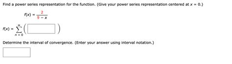 Solved Find A Power Series Representation For The Function Chegg