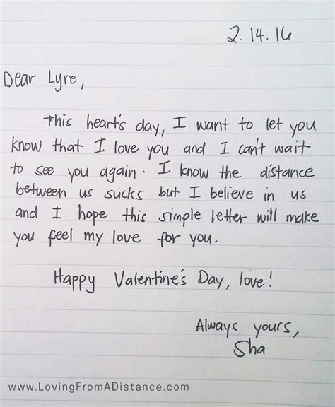 My Valentine 2 Pages Long Distance Relationships