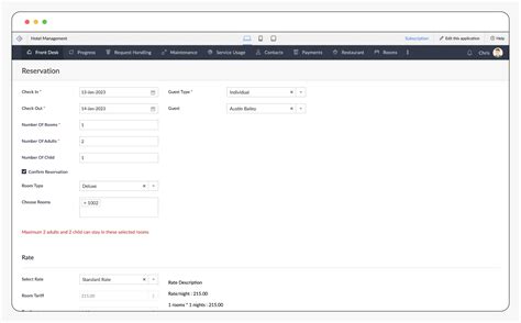 Free Hotel Management Software Zoho Creator