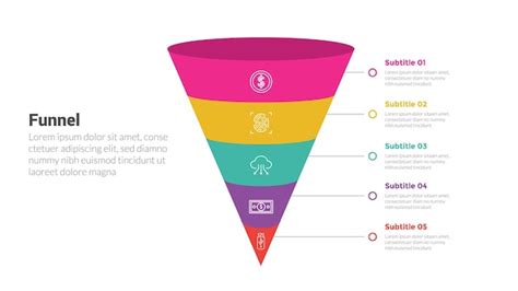 Premium Vector Funnel Shape Infographics Template Diagram With 3d