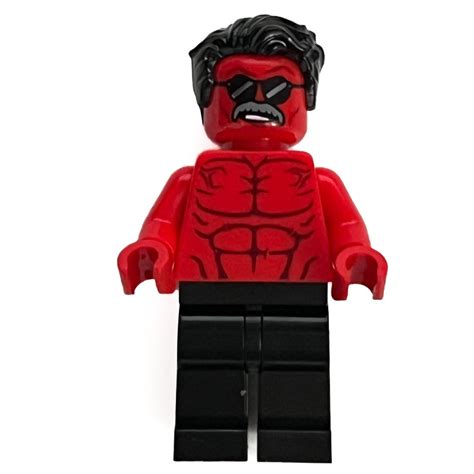 Lego Set Fig 015923 Red Hulk Rebrickable Build With Lego