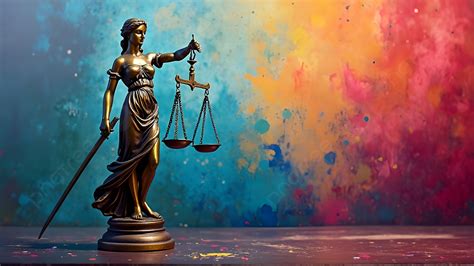 유화 스타일의 정의의 여신에 대한 예술적 해석 레이디 정의 동상 정의의 저울 정의 개념 배경 일러스트 및 사진 무료 다운로드 Pngtree