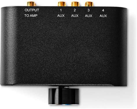 Nedis Analoge Audio Switch 4 Poorts Poorten Ingangen Audio