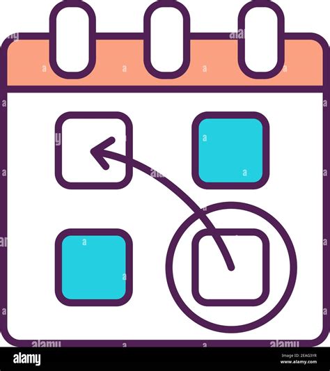 Monthly Schedule RGB Color Icon Stock Vector Image Art Alamy