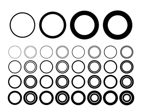 An Assortment Of Black And White Circles