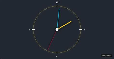 React Analog Clock Codesandbox