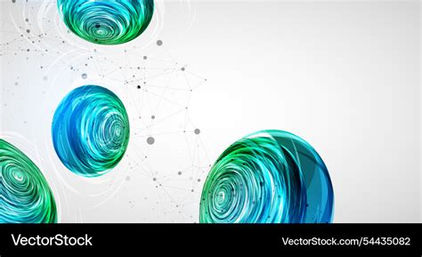 Abstract Sci Fi Background With Plexus Effect Vector Image