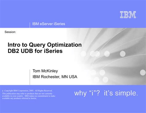Introduction To The Query Optimizer And Database Engine For Db2