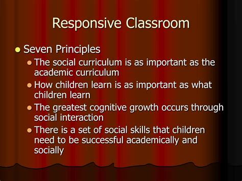 Ppt Responsive Classroom Powerpoint Presentation Free Download Id