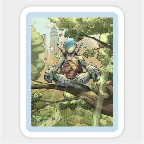 Tmnt Leonardo Meditating Teenage Mutant Ninja Turtes Sticker