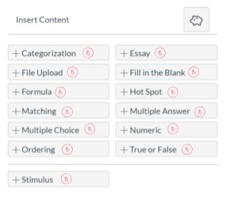 Canvas Question Types