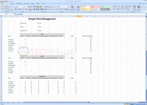 Time Management Excel Template Db Excel