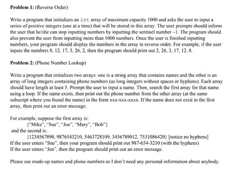 Solved Problem 1 Reverse Order Write A Program That