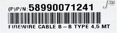 C2410 Applied Materials Cable Assy Firewire Type B B 4 5mt New 58990071241 J316gallery