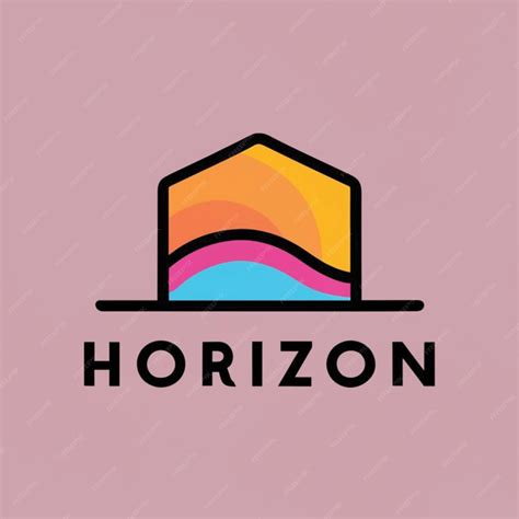 Premium Vector Horizon Logo Concept Flat Vector Illustration