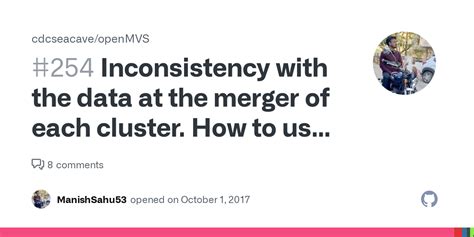 Inconsistency With The Data At The Merger Of Each Cluster How To Use Cmvs Clustering With