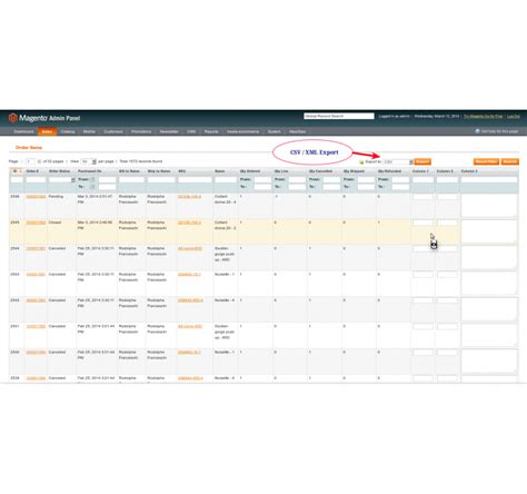 Sales Order Items Grid Magento Extension By Fedorage