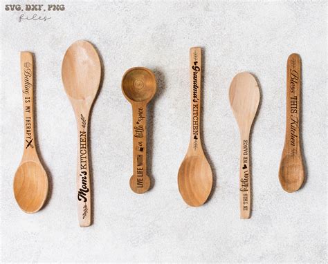Wooden Spoon Svg Bundle Spoon Handle Quotes Svg Funny Kitchen Svg