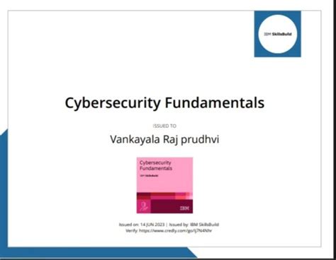 Raj Prudhvi On Linkedin Cybersecurity Ibmskillsbuild Authentication Encryption Security
