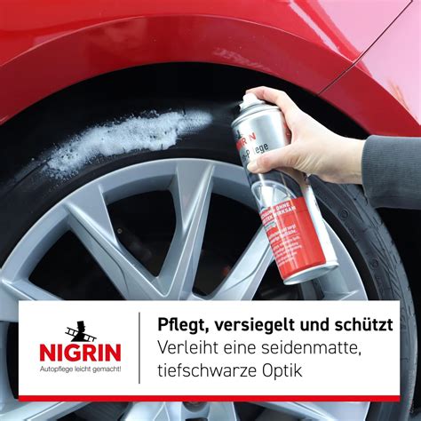 Nigrin Reifenpflege Schaum Reiniger 500 Ml Schützt Autoreifen Vor Uv