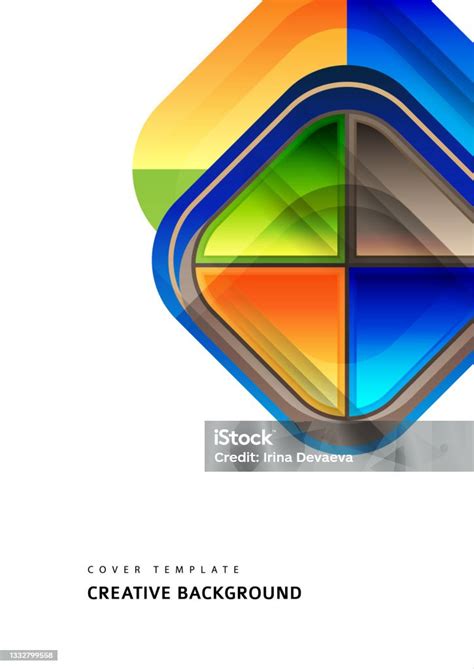 텍스트에 대한 공간이 있는 추상 적인 기하학적 배경입니다 현대 중첩 둥근 사각형 메시지에 대한 비정상적인 색상 양식입니다 비즈니스 또는 기술 프레젠테이션 벡터 0명에 대한