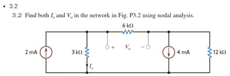 Solved Find Both Io And Vo In The Network In Fig P Chegg