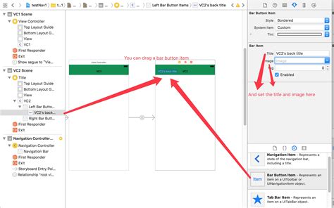 ios how to set the back arrow of the navigation bar stack overflow