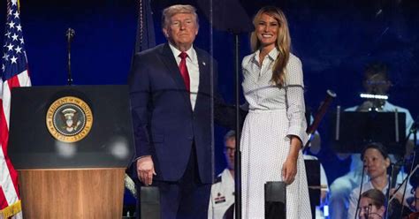Melania Trump Steps Out In Adam Lippes Shirtdress For Salute To